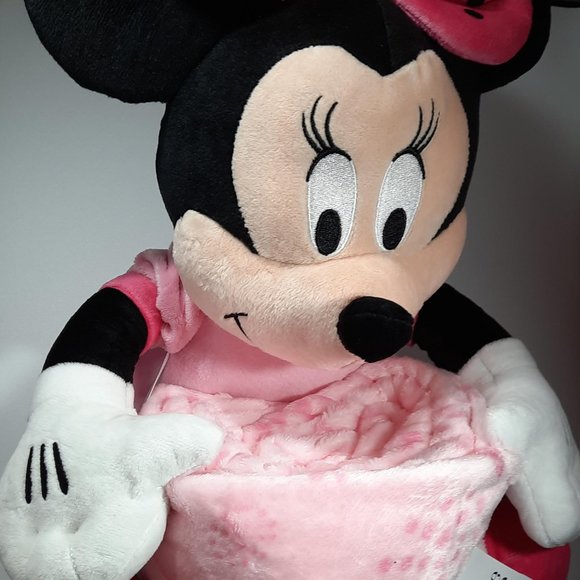 Disney | Toys | Minnie Mouse Cuddle Buddy Plush With Throw Two Gifts In ...
